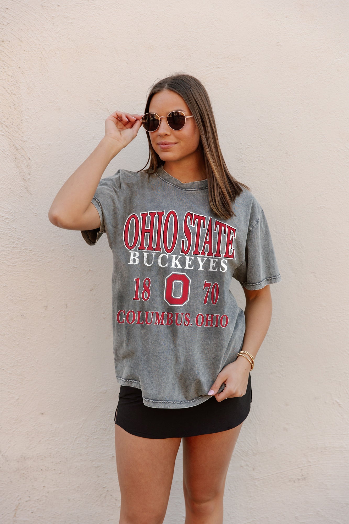 OHIO STATE BUCKEYES Dynasty Oversized Crewneck Tee – Gameday Couture - SOHO
