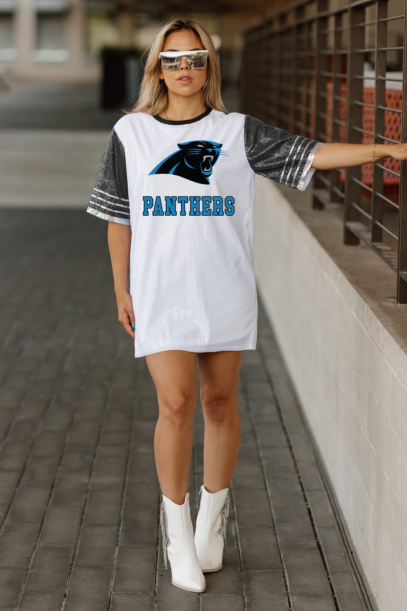 CAROLINA PANTHERS Bling It Sequined Jersey Dress – Gameday Couture - SOHO