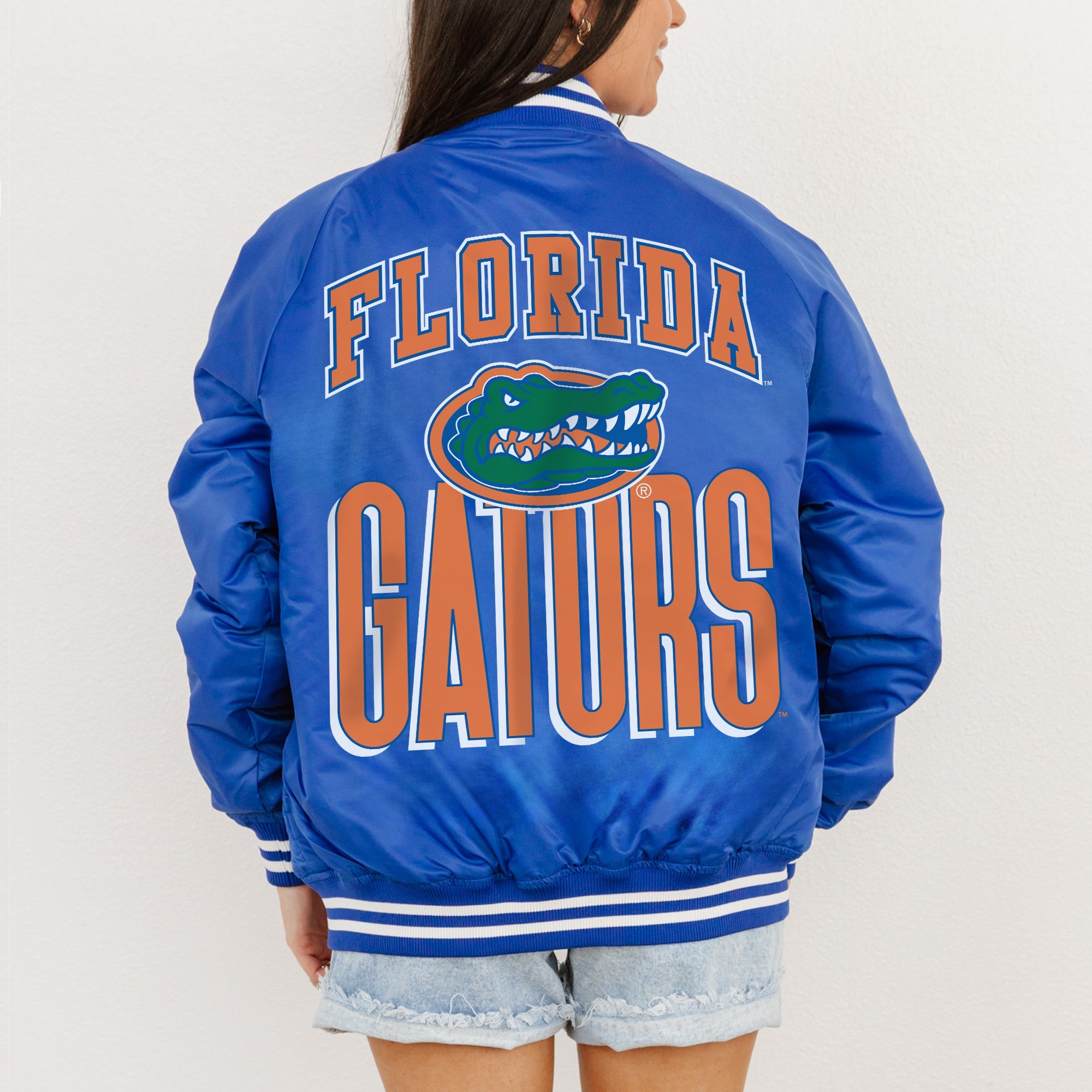 FLORIDA GATORS FIERCE FOCUS SPORT STRIPE VARSITY JACKET – Gameday ...