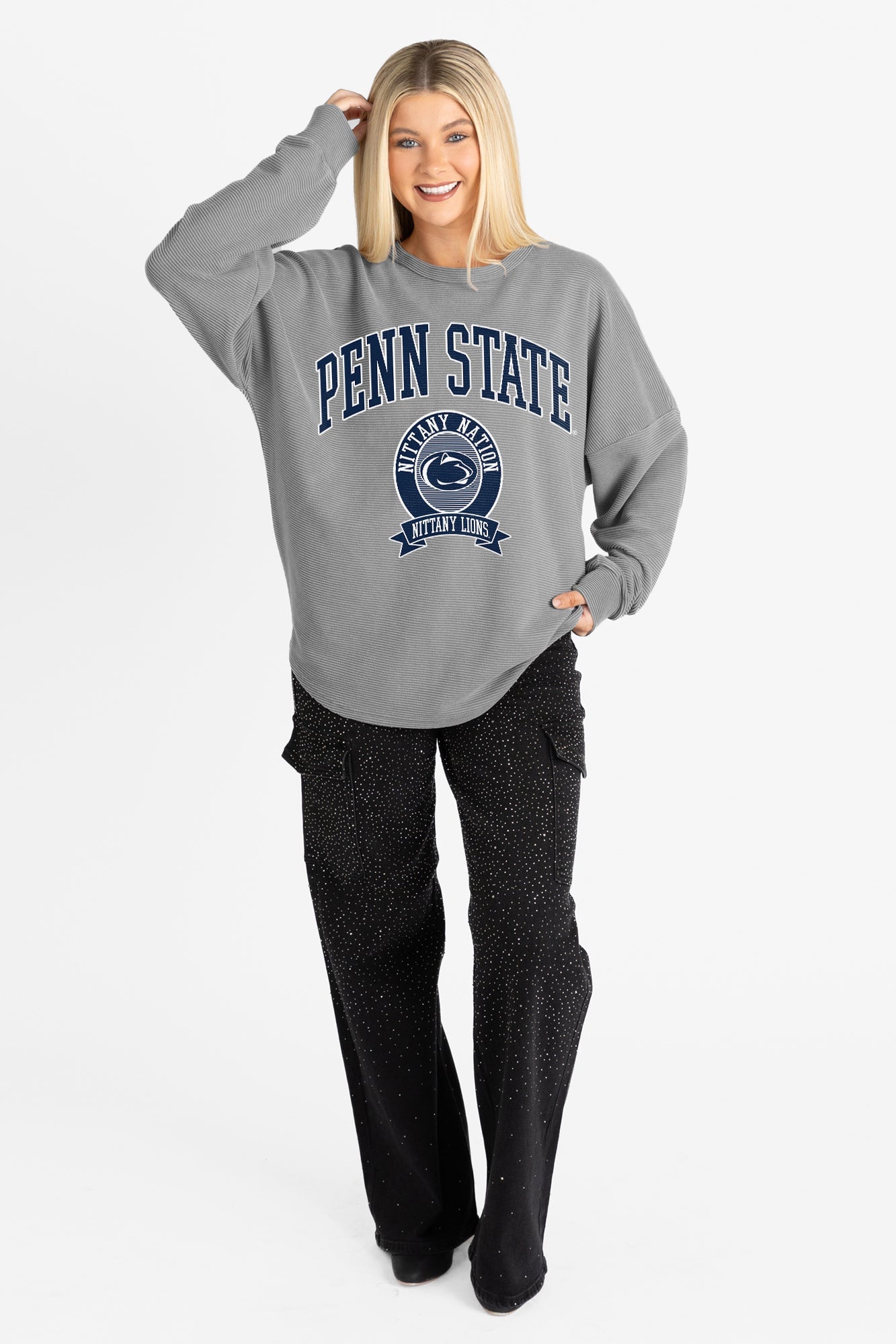 PENN STATE NITTANY LIONS TRAINING VINTAGE WASH CORDED PULLOVER ...