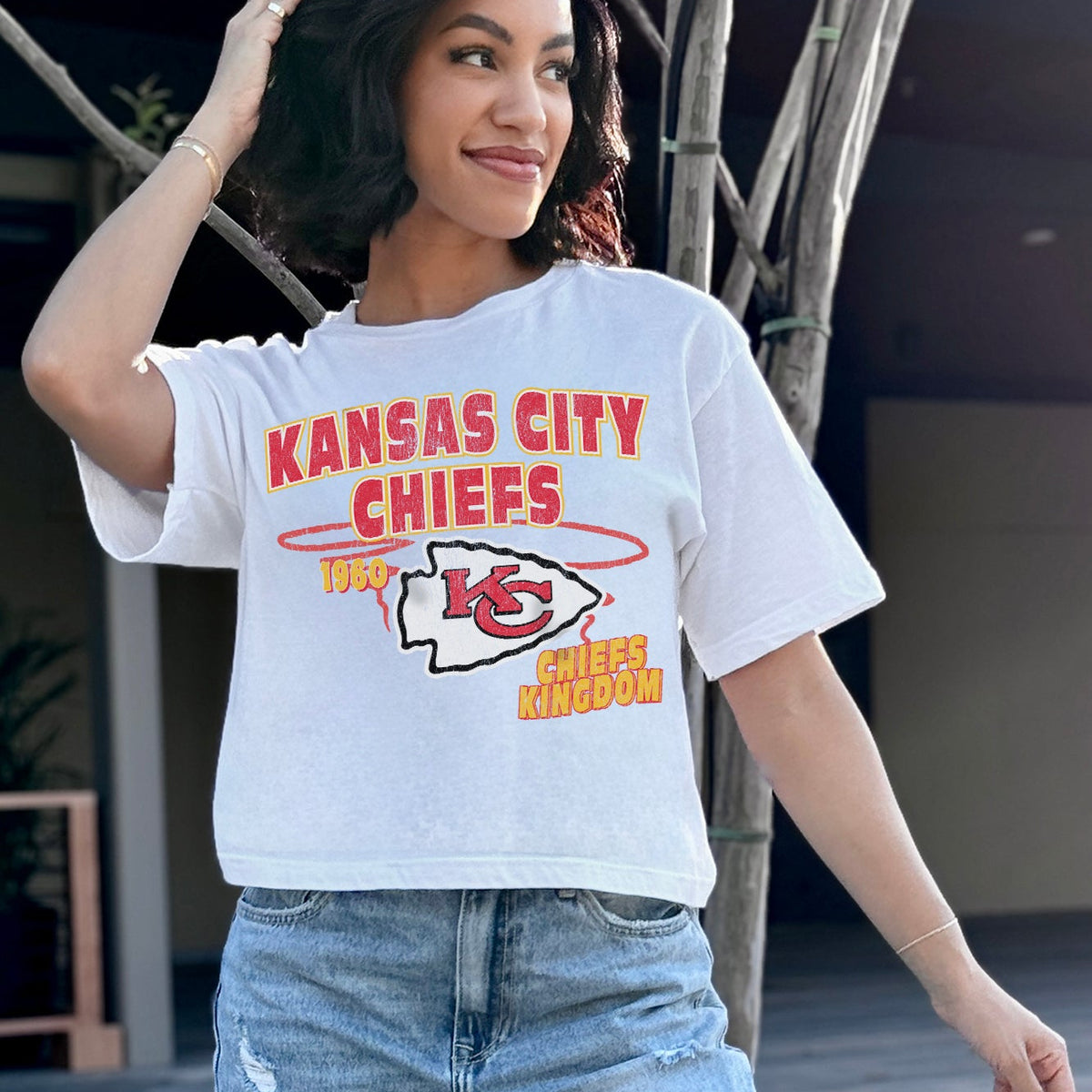 KANSAS CITY CHIEFS GAMEDAY GOALS BOXY FIT WOMEN'S CROP TEE – Gameday ...
