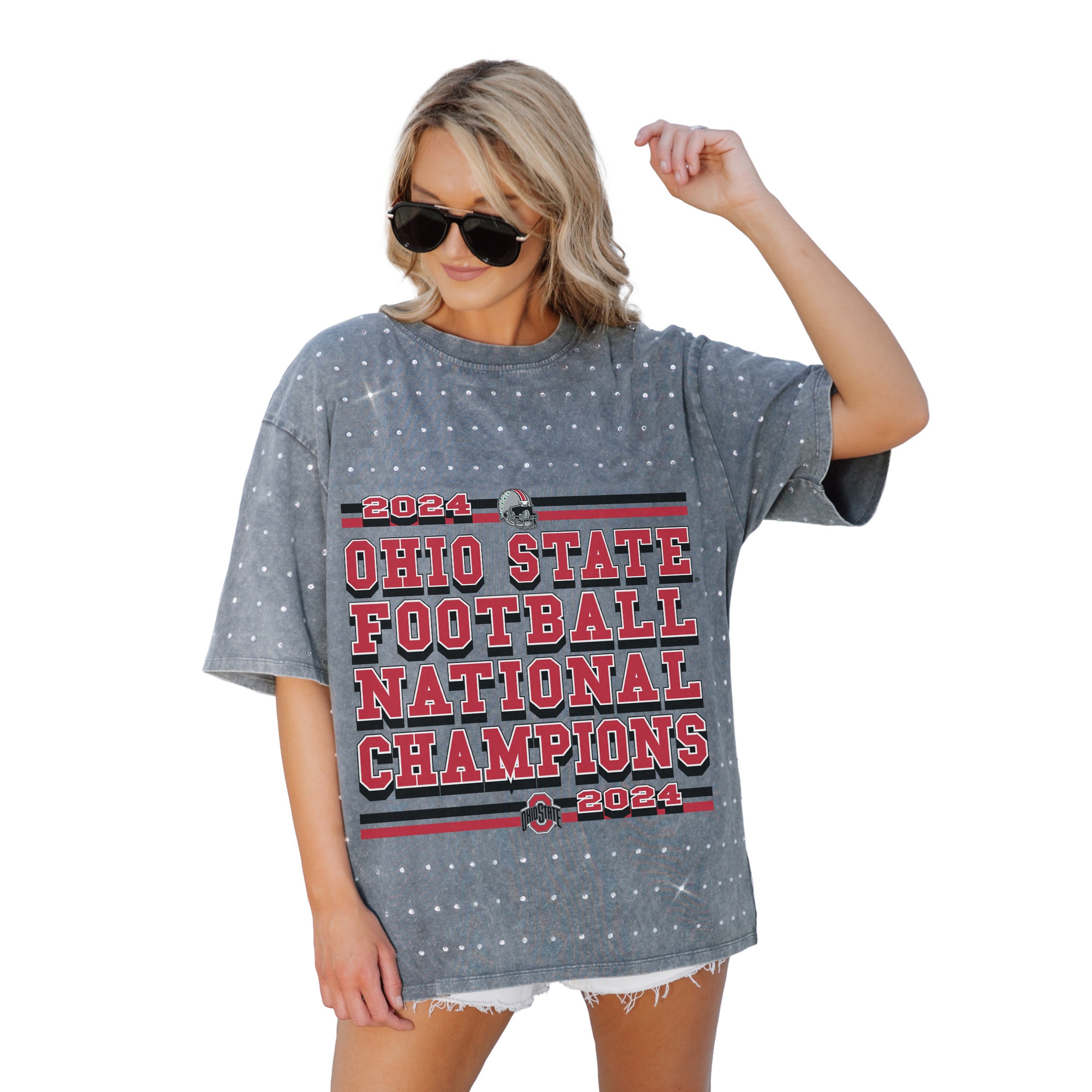 OHIO STATE BUCKEYES Champion's Challenge Mini Rhinestone Tee – Gameday ...