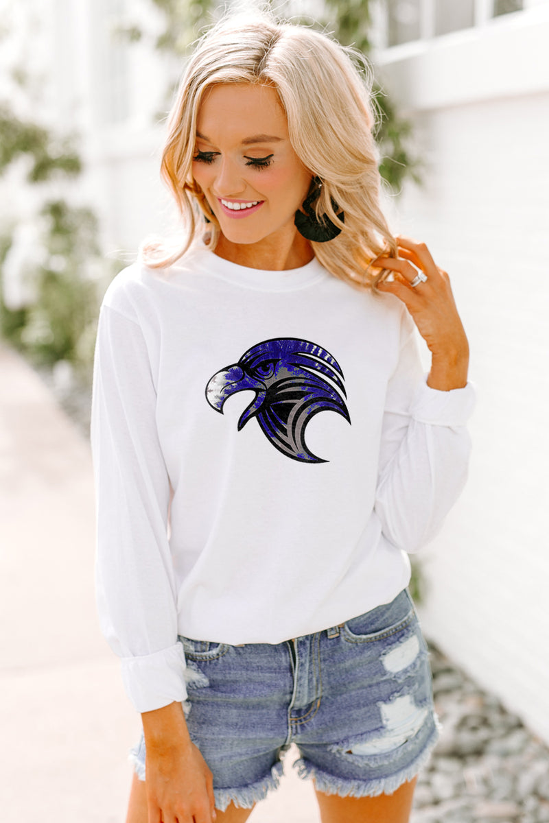 THE HAWKS "TIED AND TRUE" LUXE BOYFRIEND CREW – Gameday Couture - SOHO