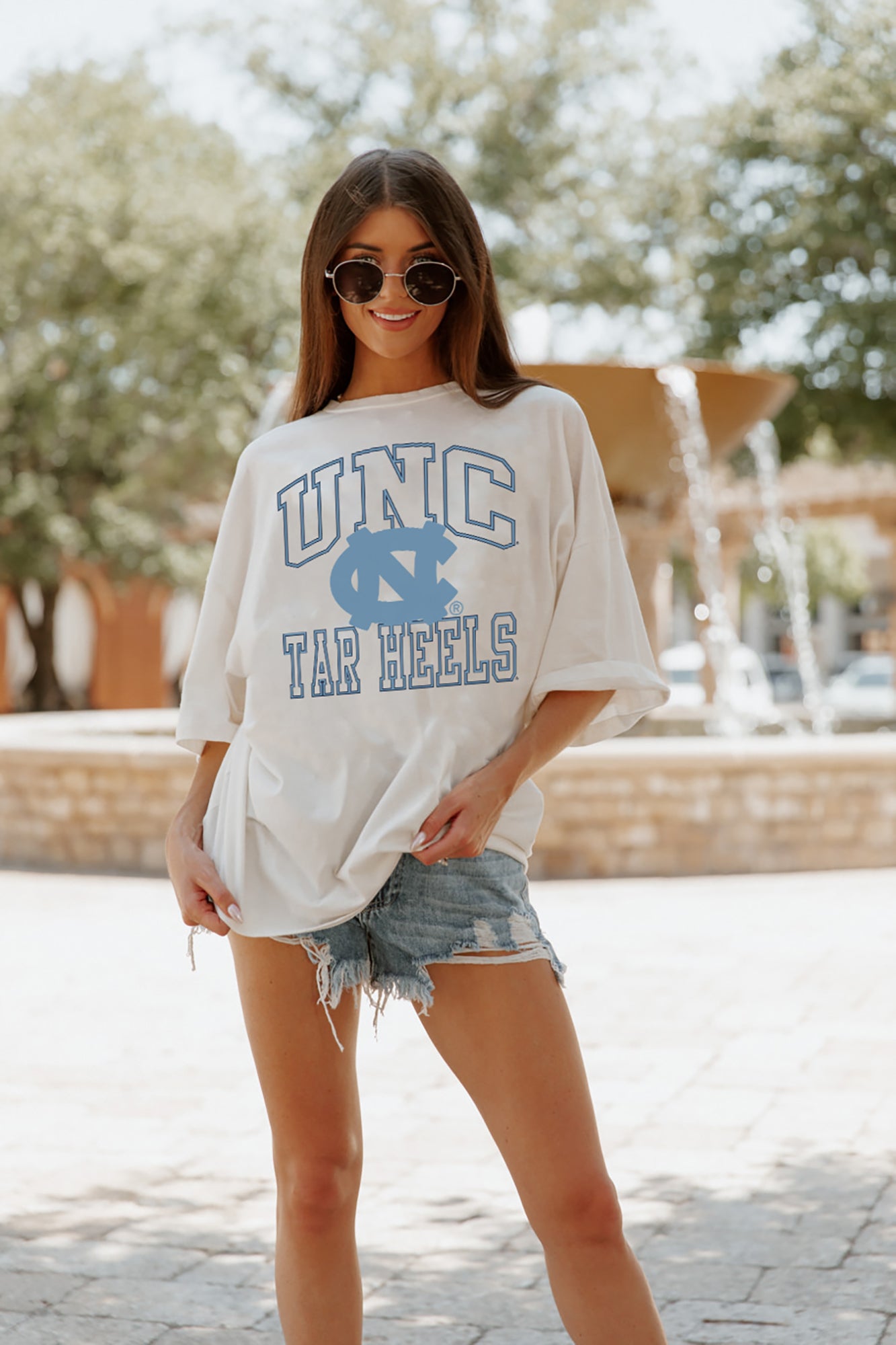 NORTH CAROLINA TAR HEELS Up Your Game Oversized Tee By Madi Prewett Tr ...